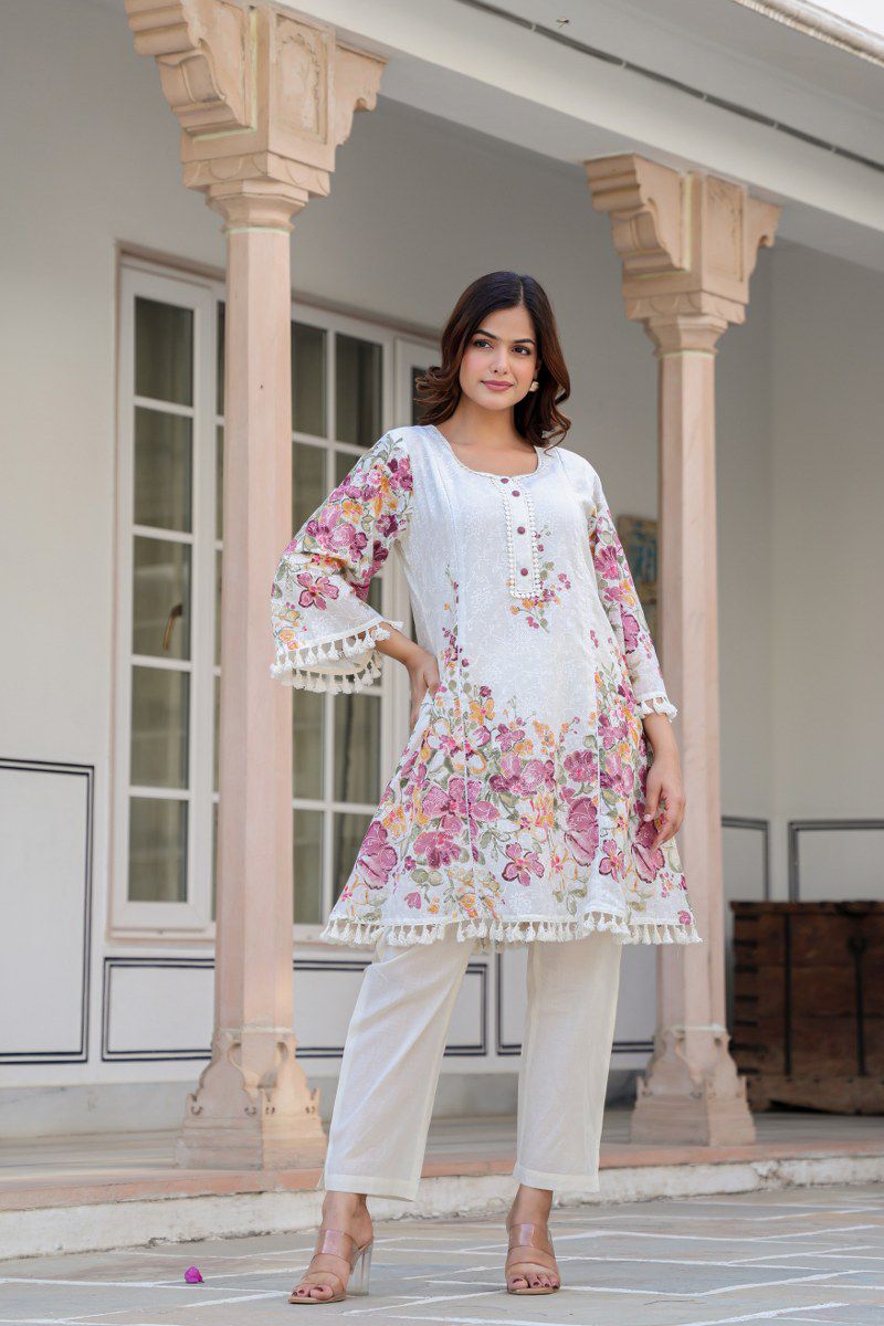 Kashvi Premium Mul Cotton Floral Coord Set | The Jaipur Studio